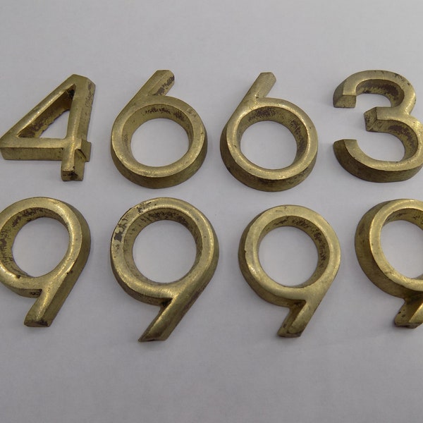 Antique Brass House Number - Etsy