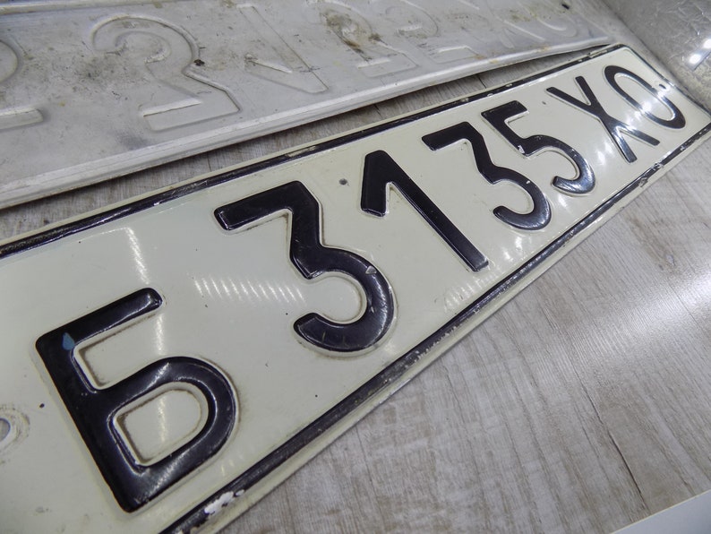 3135 3559 2856 1746 Vintage Car Number Sign Registration Plate Metal ...
