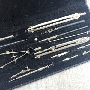Vintage Architect Set Drawing Set Professional Drafting Tools Engineer ...