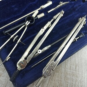 Vintage Architect Set Drawing Set Professional Drafting Tools Engineer ...