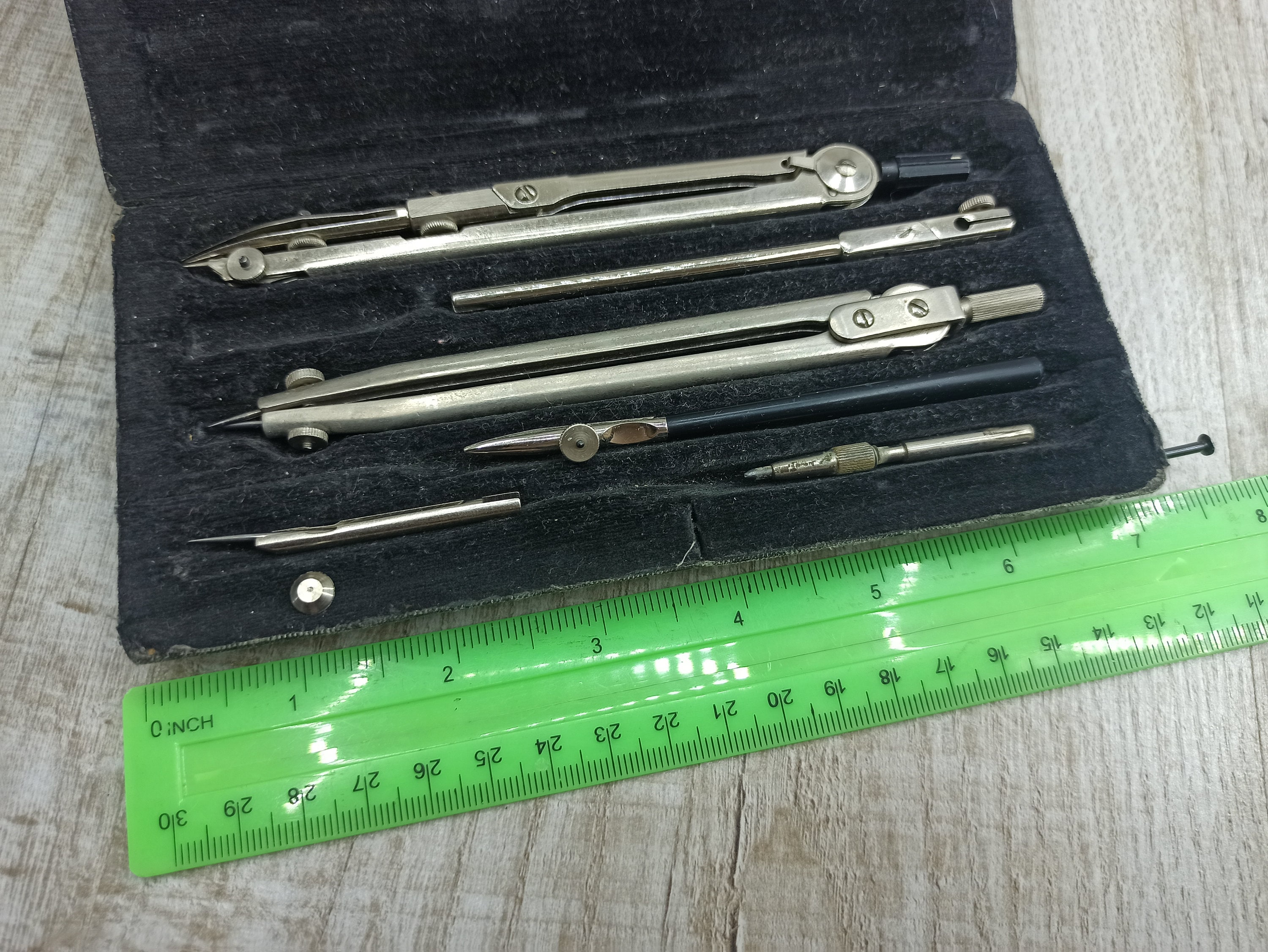 Vintage Architect Set Drawing Set Professional Drafting tools | Etsy