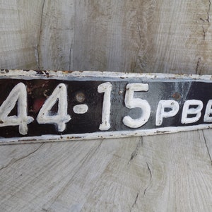 4051 4088 4415 Vintage Car Number Sign Registration Plate Car Number ...