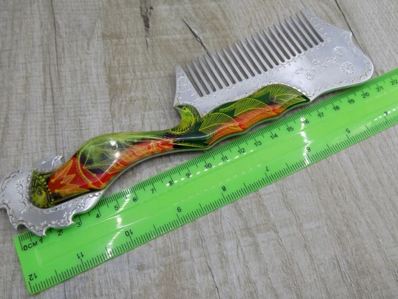 Parrot comb Aluminium green Pocket Comb Metal Comb So… - Gem