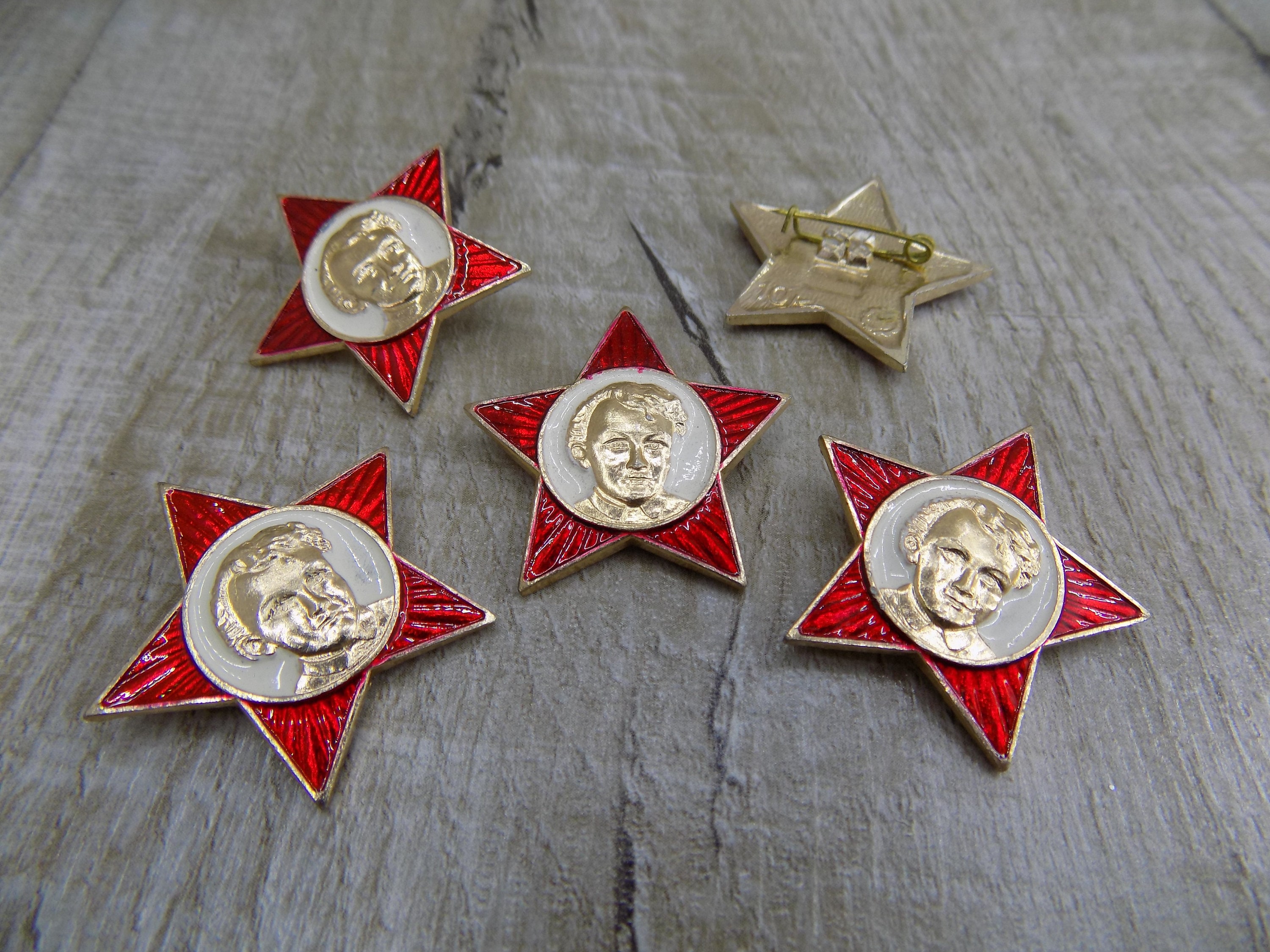 Red Army Star Soviet Army Uniform Badge Soviet Red Star Pin Red Star ...