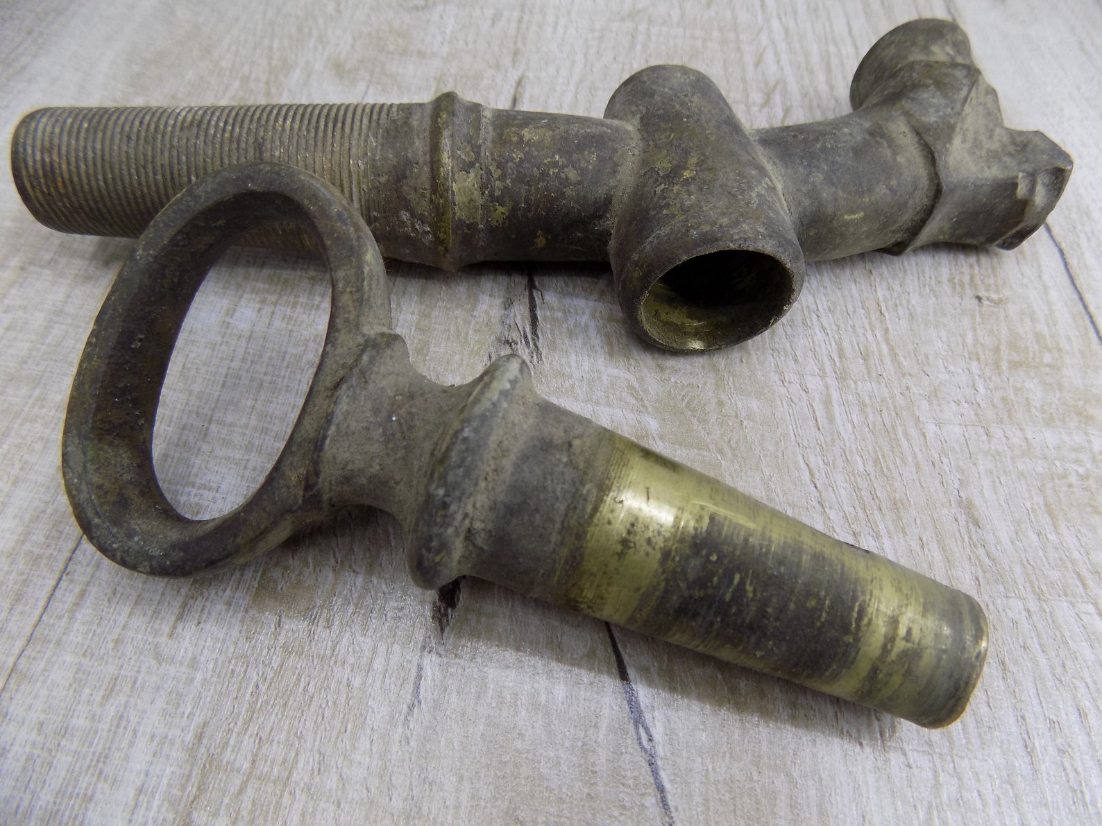 Giant Bronze Brass Wine Barrel Faucet LARGE Vintage Water Faucet Brass ...