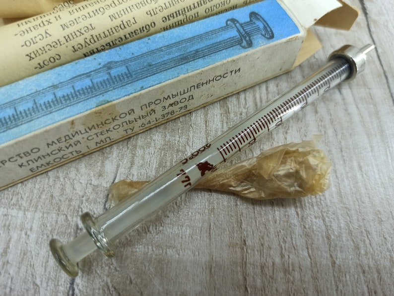 1 Ml Tuberculin Medical Syringe Vintage Glass Syringe Old Medical ...