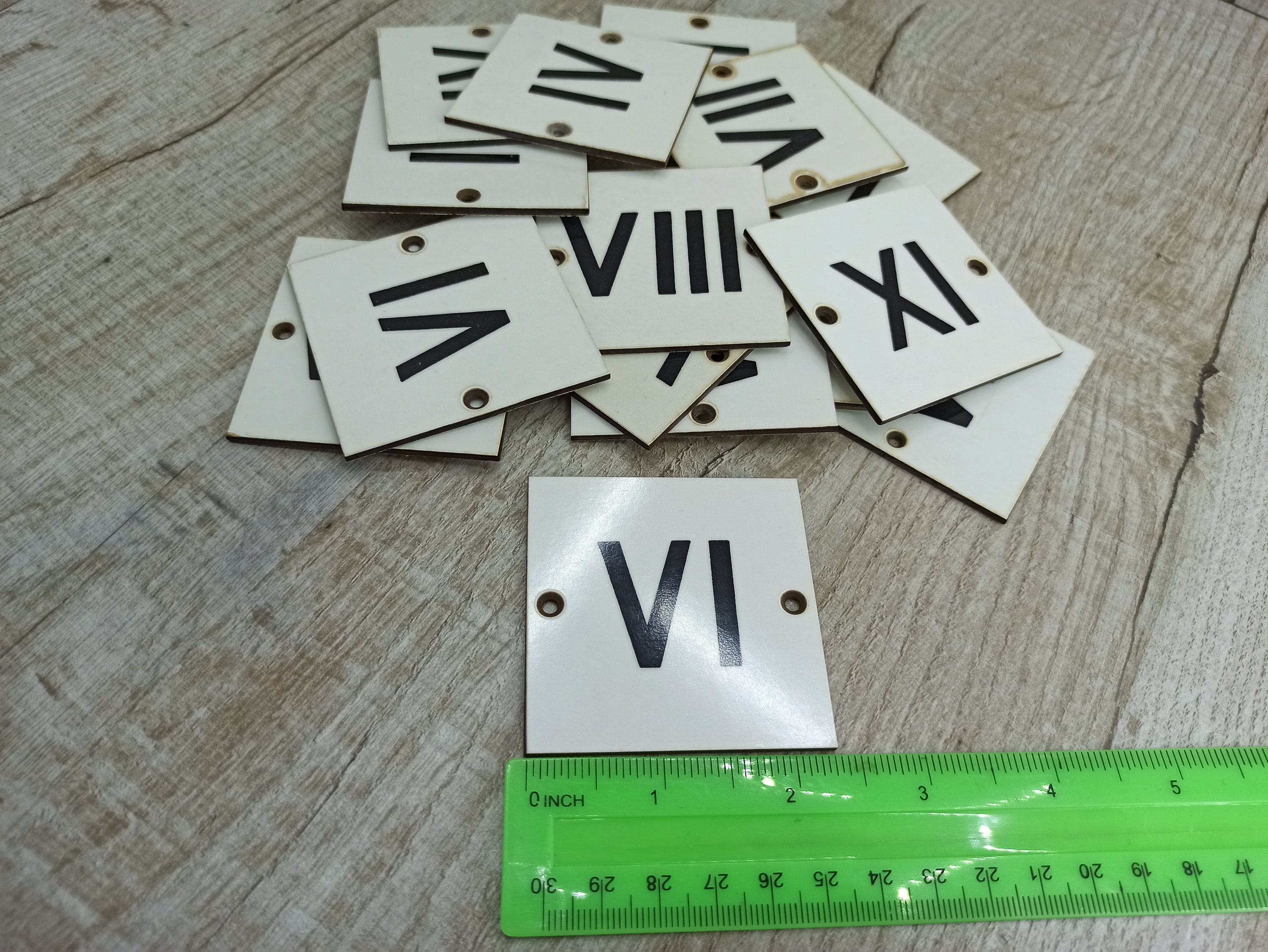 Latin numerals XI IX VI Small numbers sign Mini Number plate | Etsy