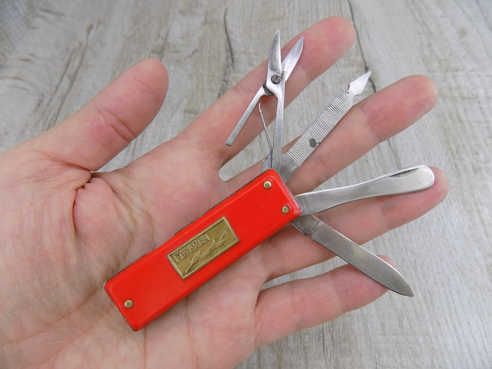 Vintage Miniature Penknife Red Small Silver Multi-pocketknife | Etsy