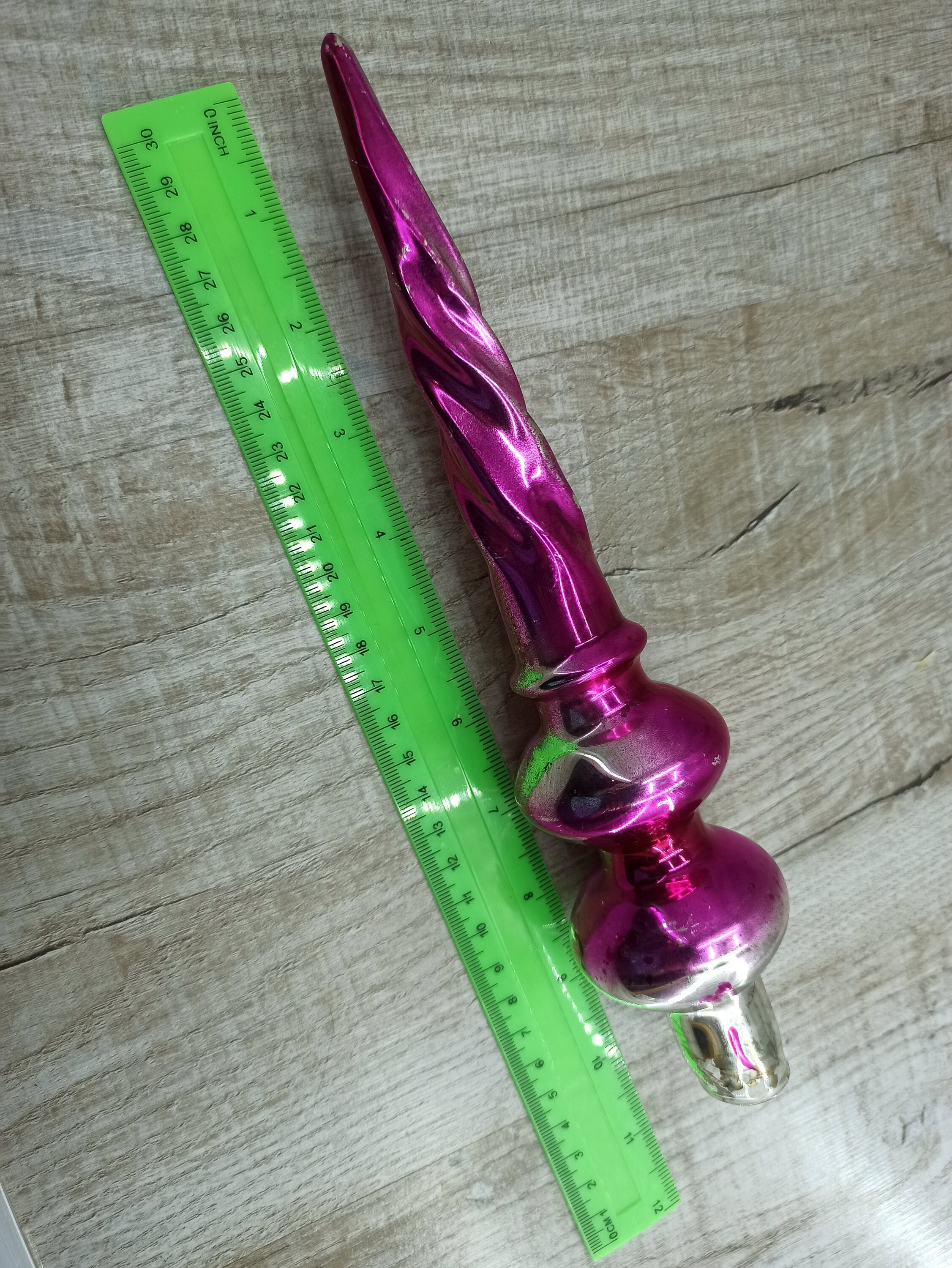 Vintage Tree Topper Red Pink Silver Tree Decoration Xmas | Etsy