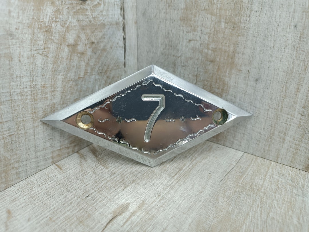 7 Vintage Enameled Number 7 Antique Hotel Door Number 7 Enamel Soviet ...