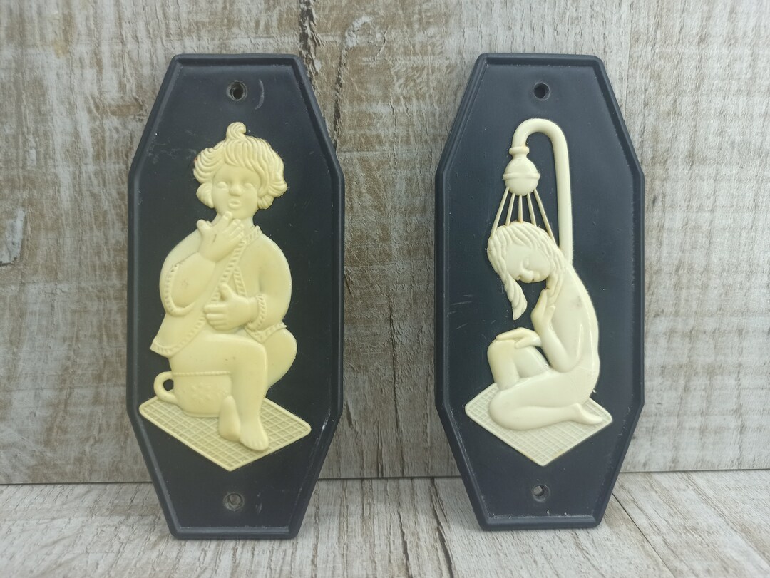 WC Sign Vintage Soviet Warning Sign Wardrobe Enameled Metal Sign Big ...