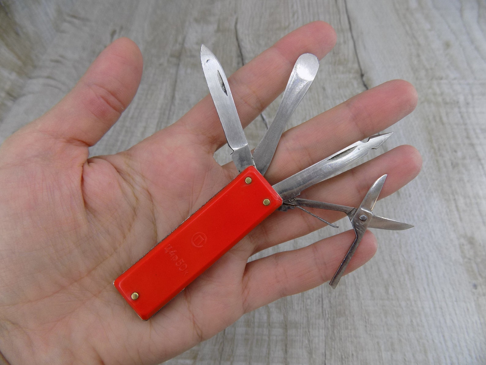 Vintage Miniature Penknife Red Small Silver Multi-pocketknife | Etsy