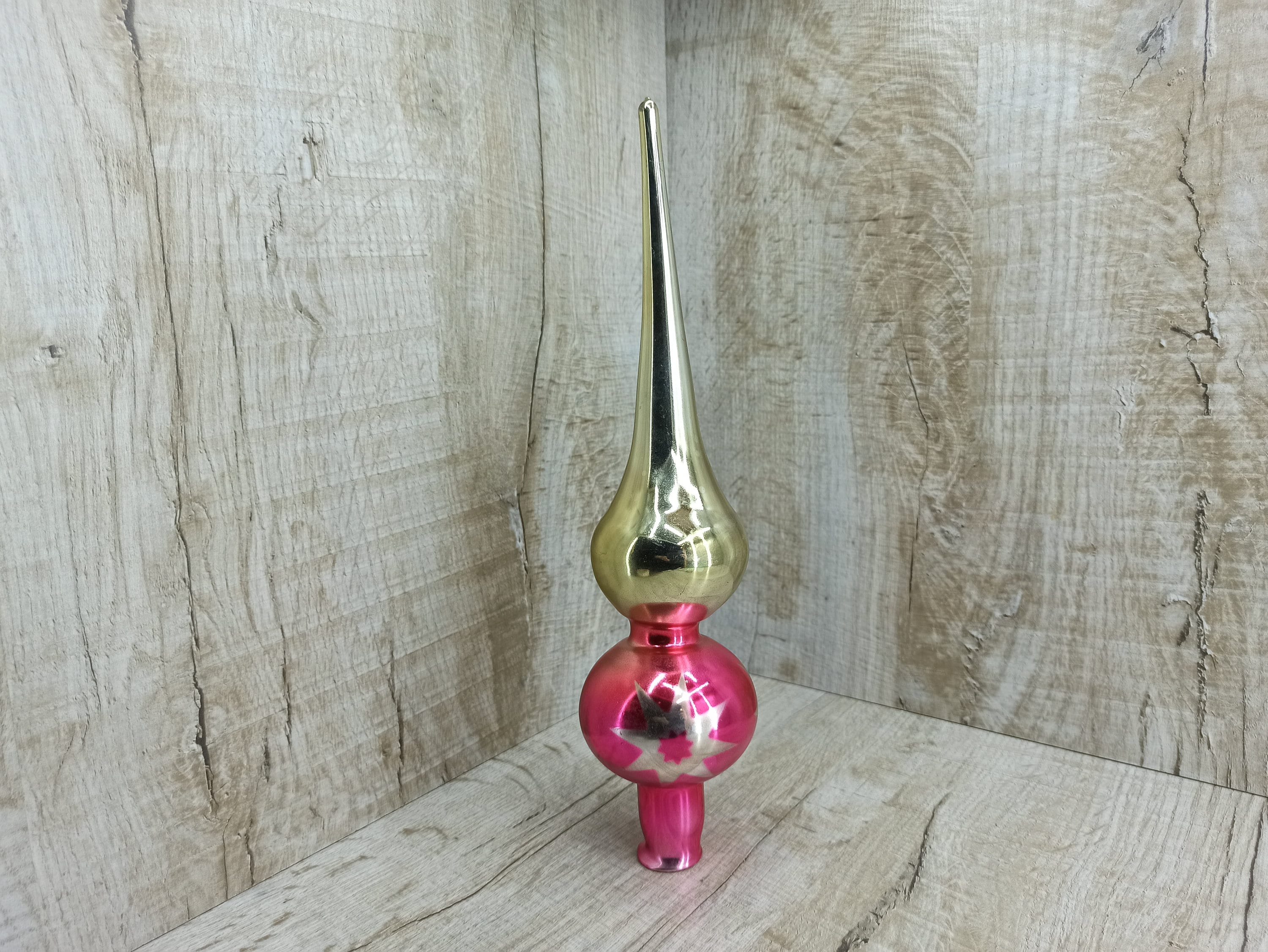 Vintage Tree Topper White Silver Tree Decoration Xmas Glass | Etsy