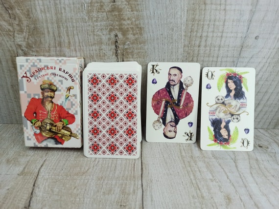 Large European Playing Cards Collage Scrapbooking Paper Arts | Etsy