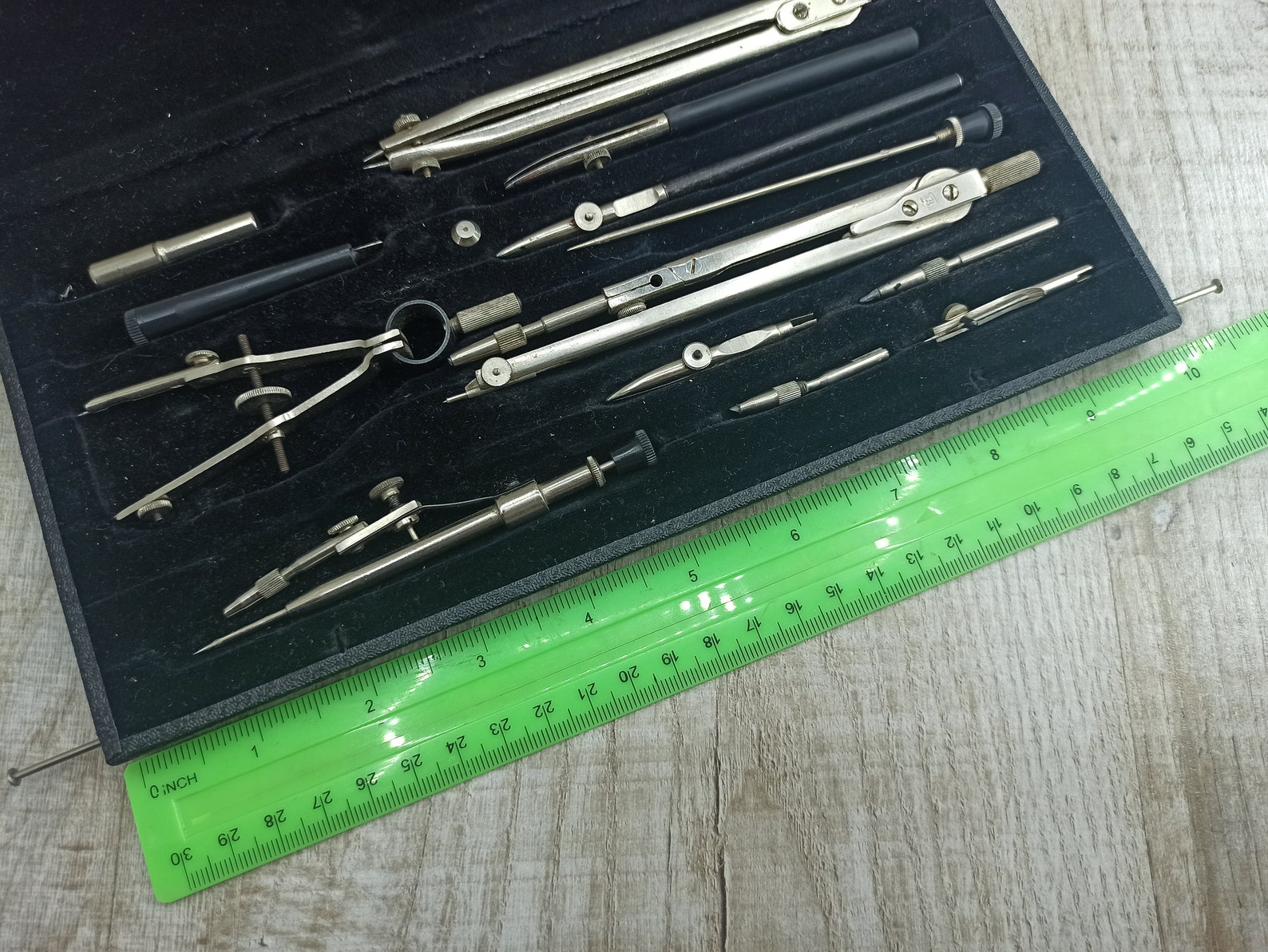 Vintage Architect Set Drawing Set Professional Drafting Tools - Etsy