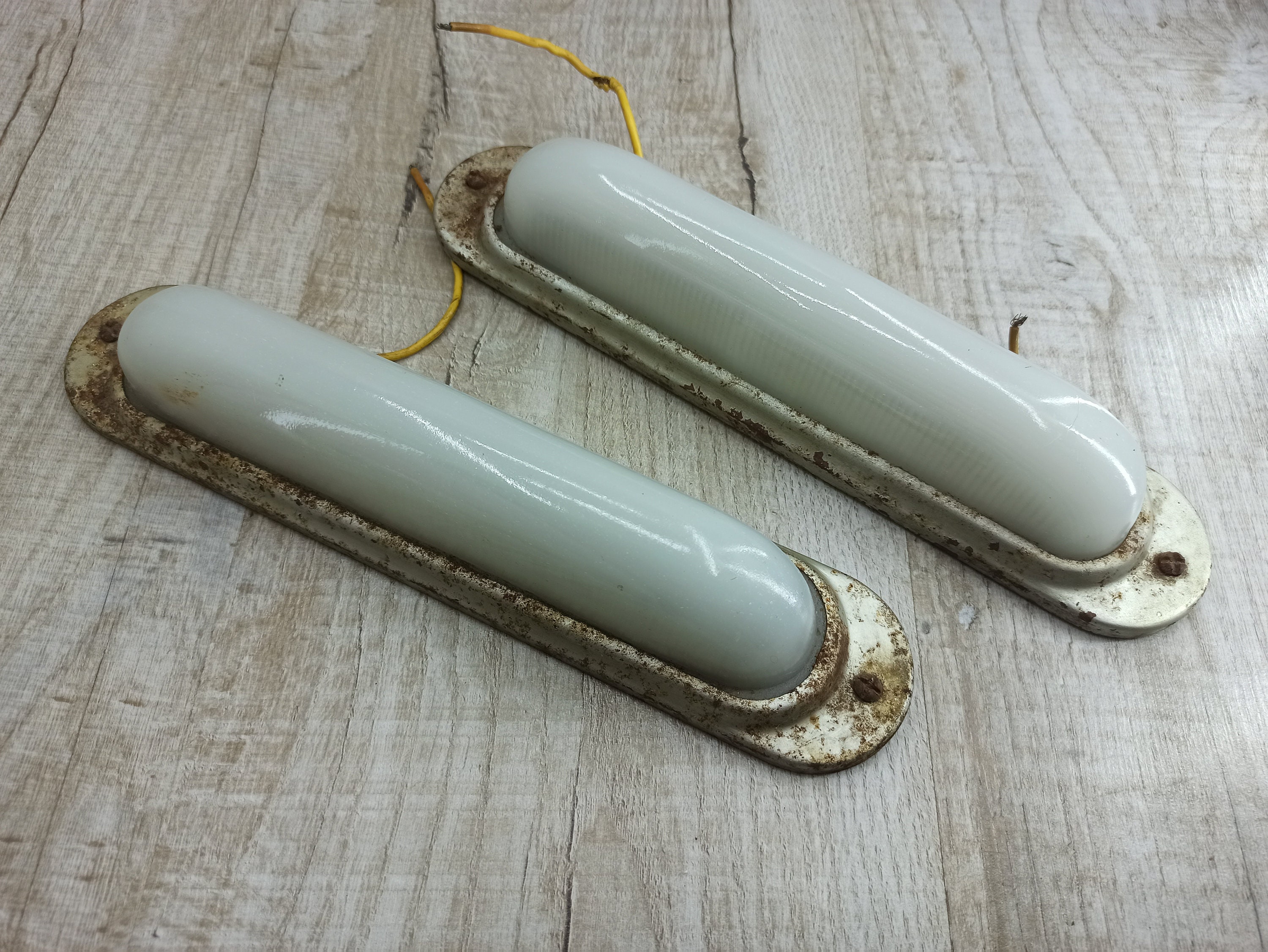 Pair Lamps White Car Part Lights Vintage Driver Car Front Turn | Etsy