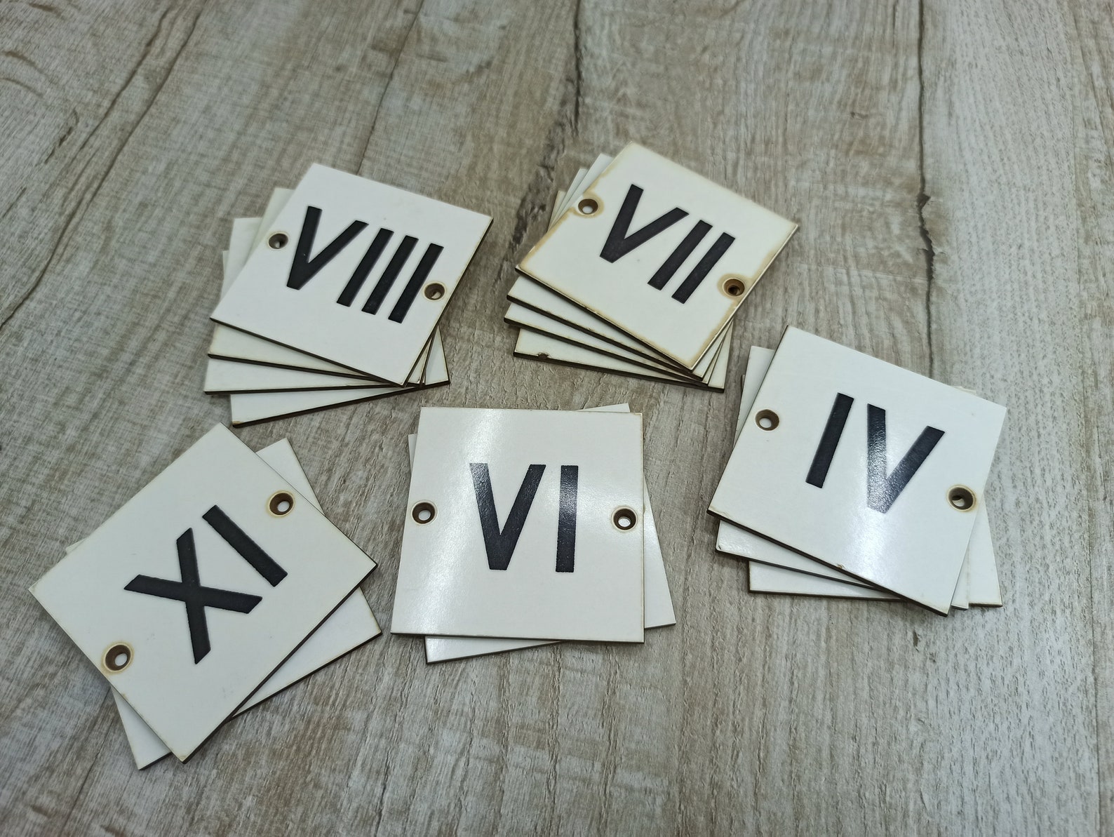 Latin numerals XI IX VI Small numbers sign Mini Number plate | Etsy