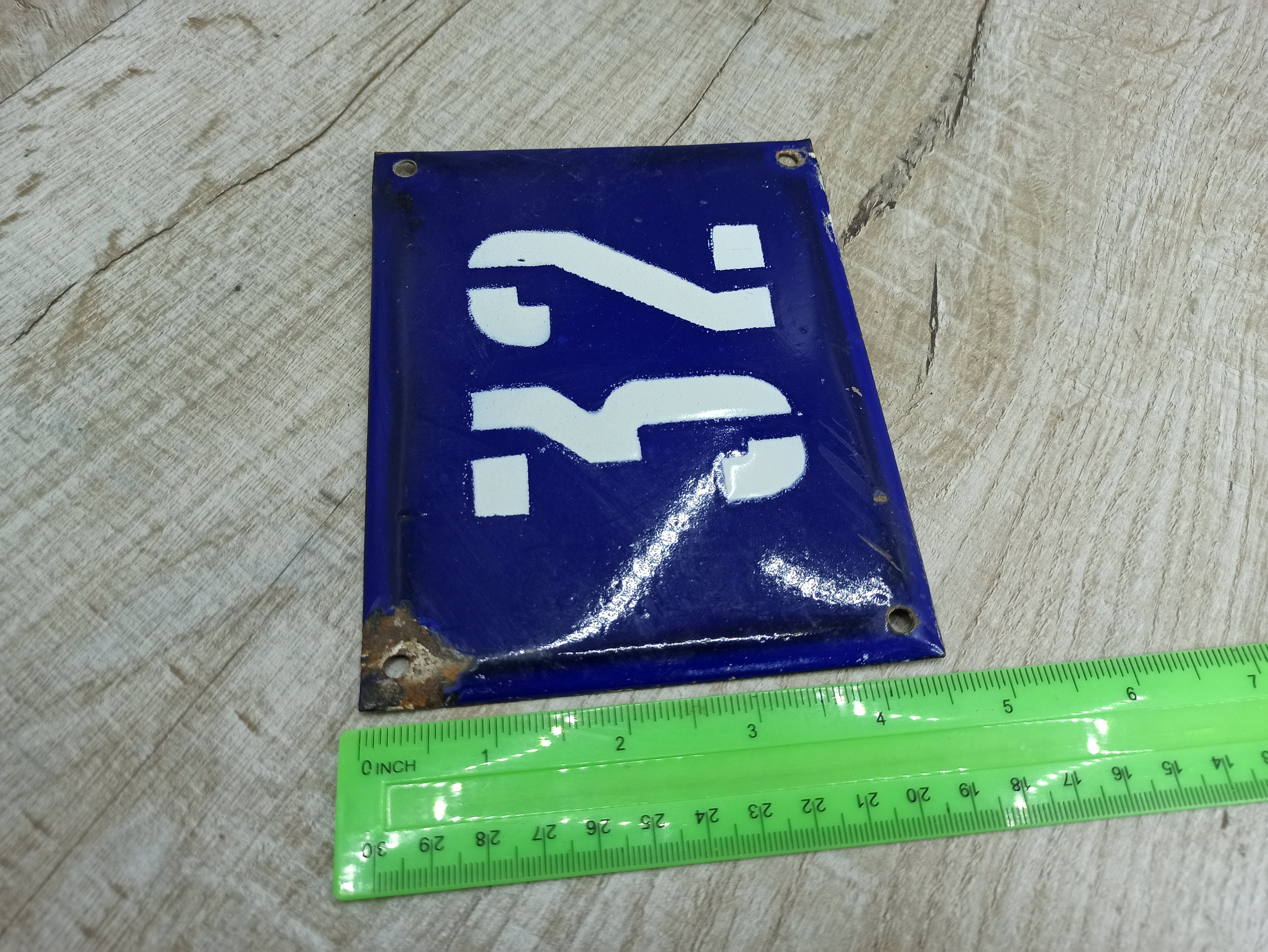32 Enameled Blue Number Antique Hotel Door Number Enamel Soviet Door ...