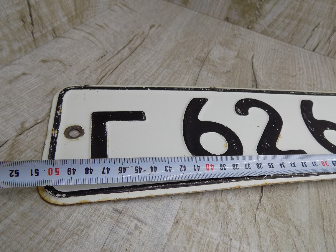 6459 6264 6093 Vintage Car Number Sign Registration Plate Car - Etsy