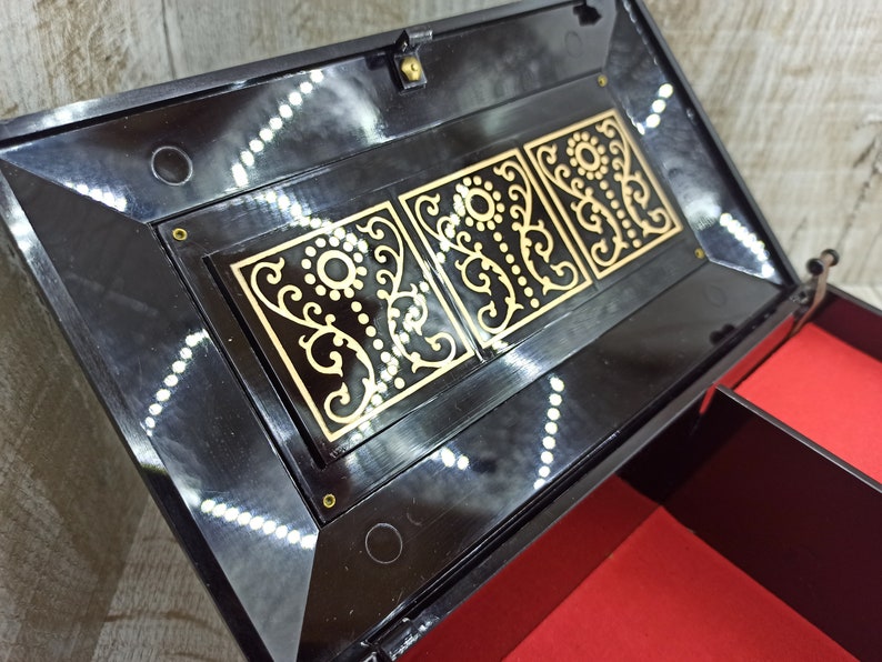 Antique Music Box Unusual Magic Box Unique Gift Casket Red | Etsy