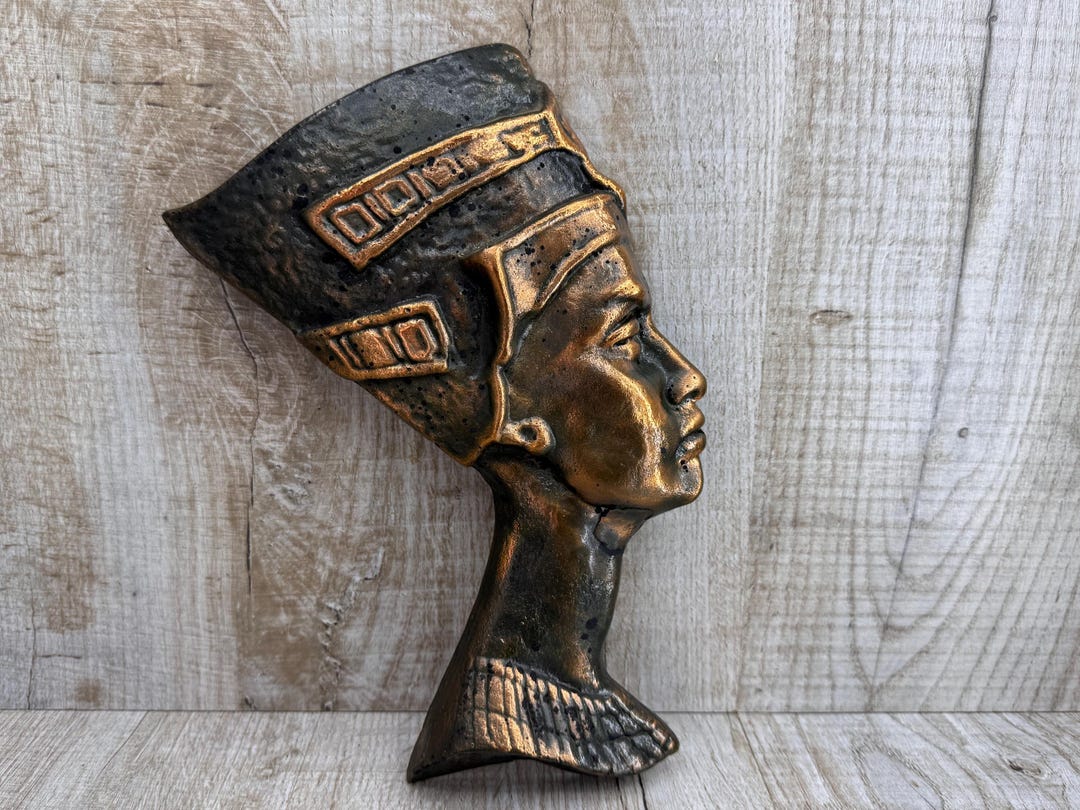 Antique Nefertiti Mask: Handmade Gilded Wall Decor Art - Etsy