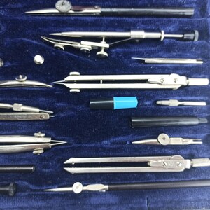 Vintage Architect Set Drawing Set Professional Drafting Tools Engineer ...