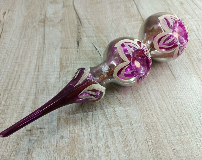 Vintage Purple Tree Topper Christmas Tree Top Red Tree - Etsy