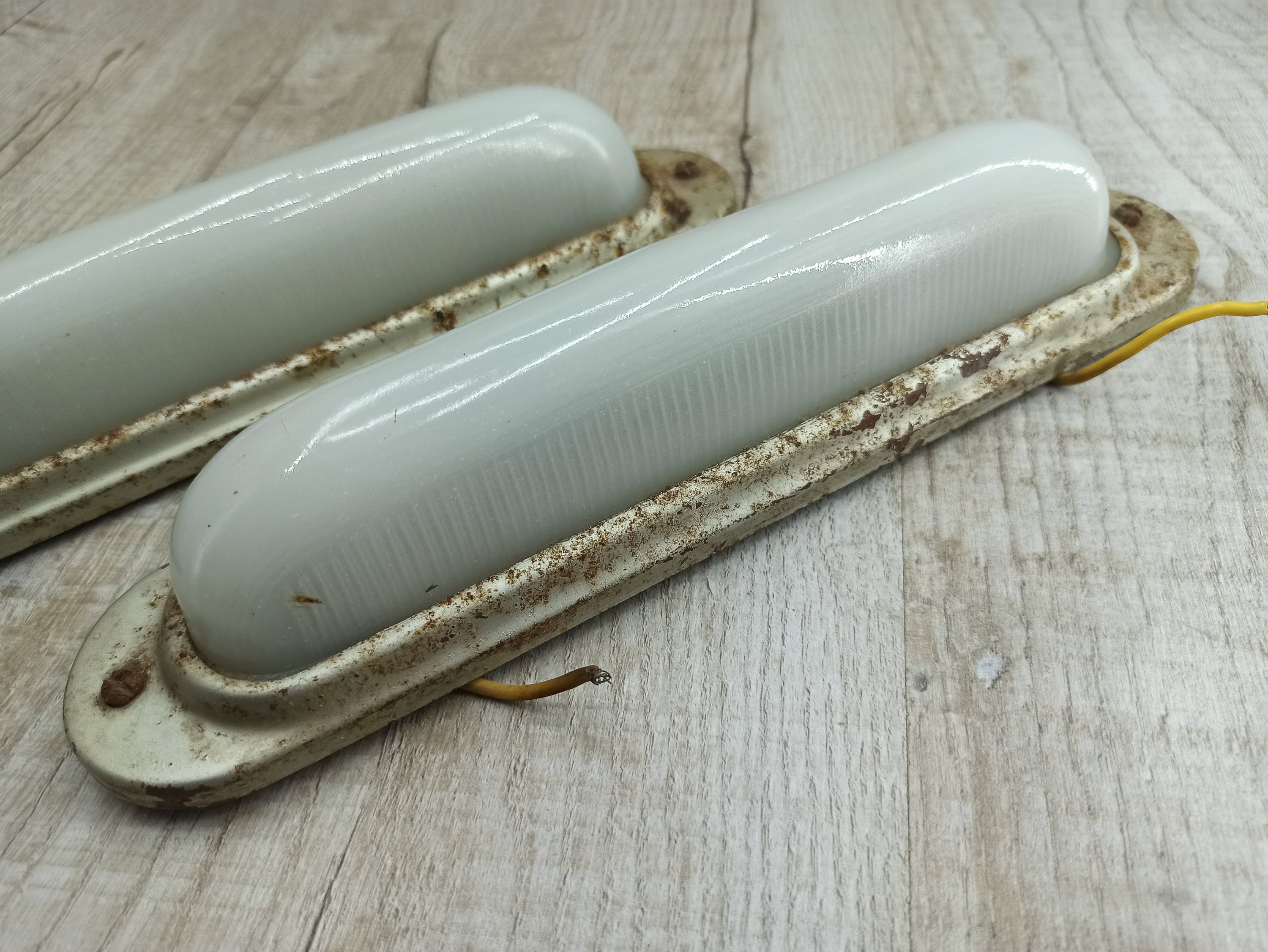 Pair Lamps White Car Part Lights Vintage Driver Car Front Turn | Etsy