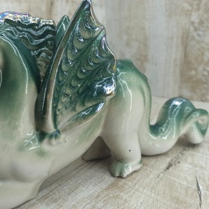 Porcelain green Dragon Original Soviet Ukrainian porcelain | Etsy
