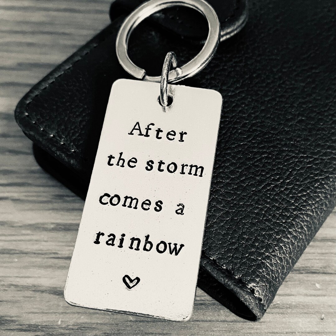 Inspirational Quote Key Ring - Hand Stamped Key Chain - Motivational ...
