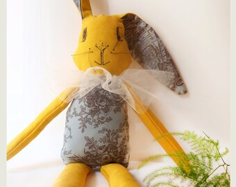 Yellow Rabbit Plush - Etsy