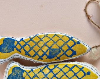 Coastal Art Fish Softie Colourful Fish Plush Aqua Wall Hanging - Etsy