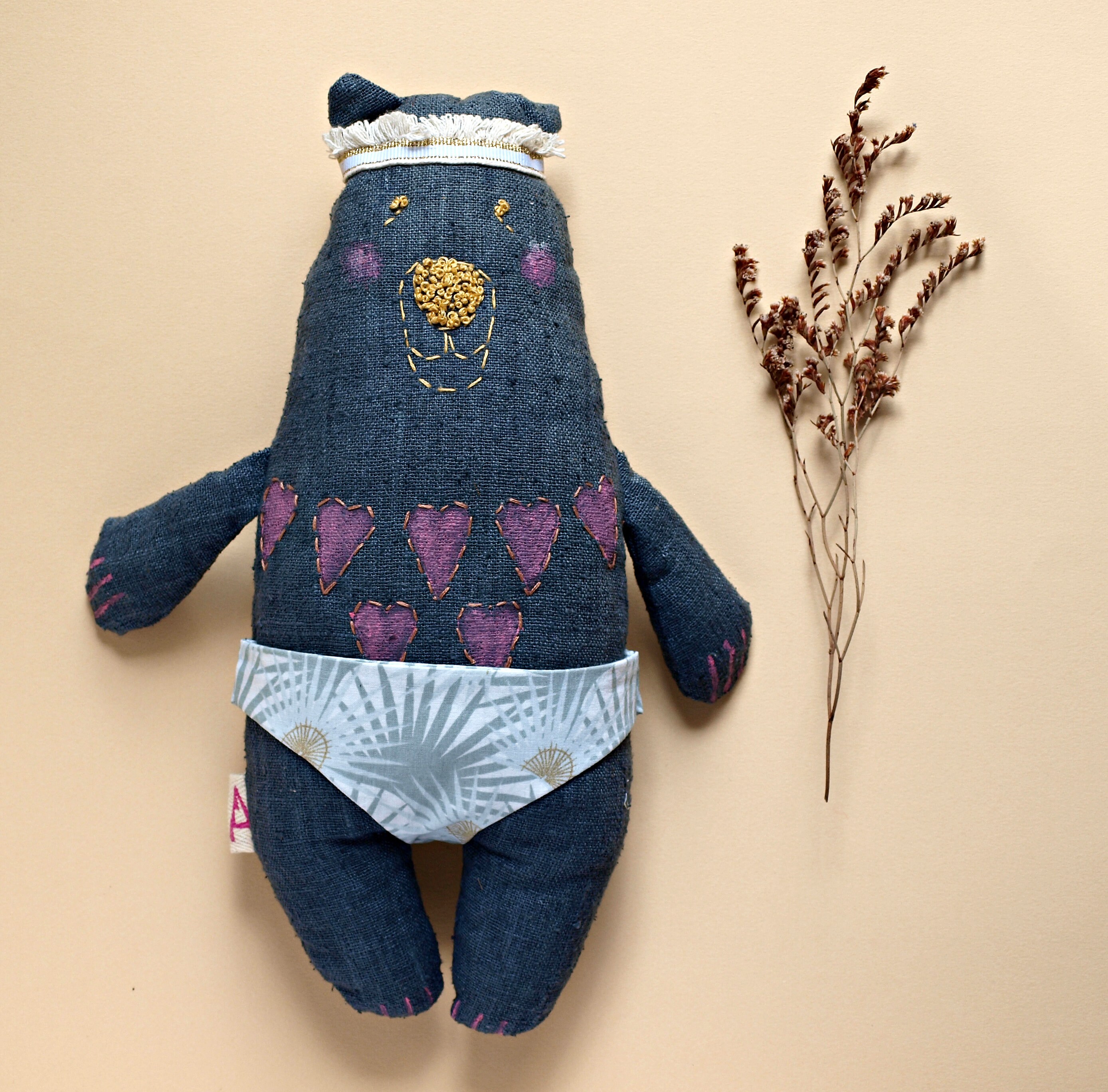 Teddy Bear Toy Blue Bear Plush Newborn First Toy Bear Baby - Etsy