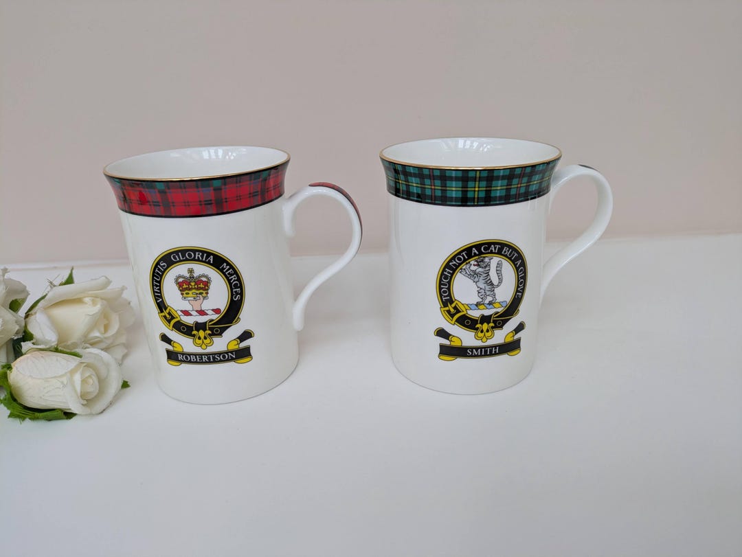 Scottish Clan Crest Mug: Tartan Design - Made in Scotland - Etsy