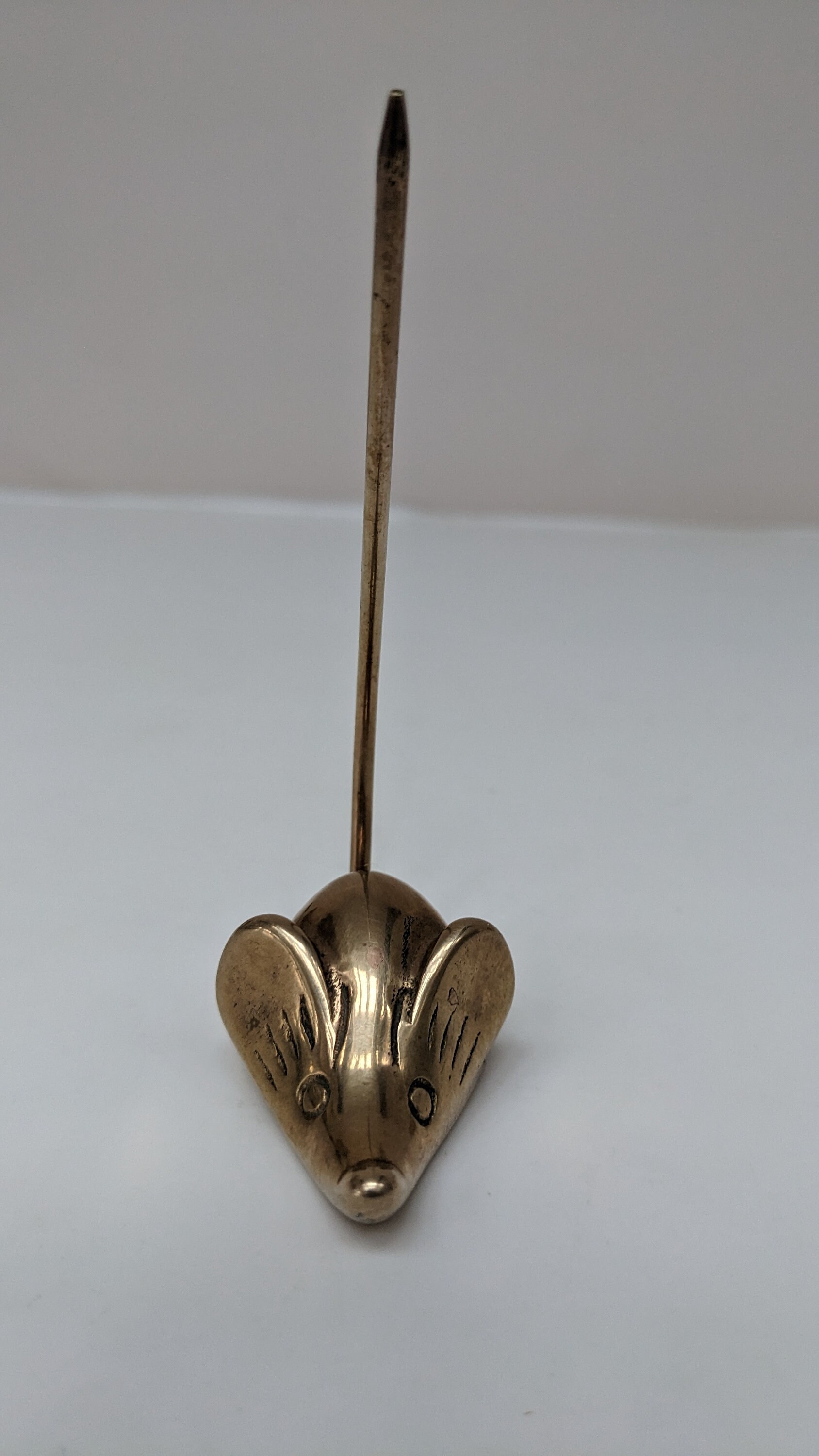 Vintage Brass Mouse Long Tail Receipt Holder Ring Holder - Etsy