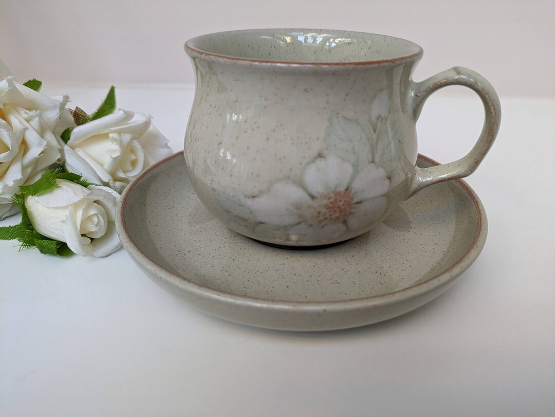 Denby Tea Cup & Saucer Daybreak Stoneware Tea Set Vintage - Etsy