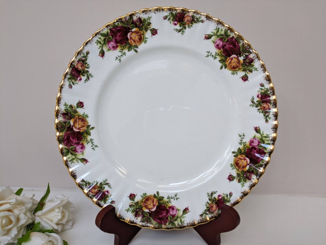 Royal Albert, Dinner Plate, Old Country Roses, Red and Yellow Roses ...
