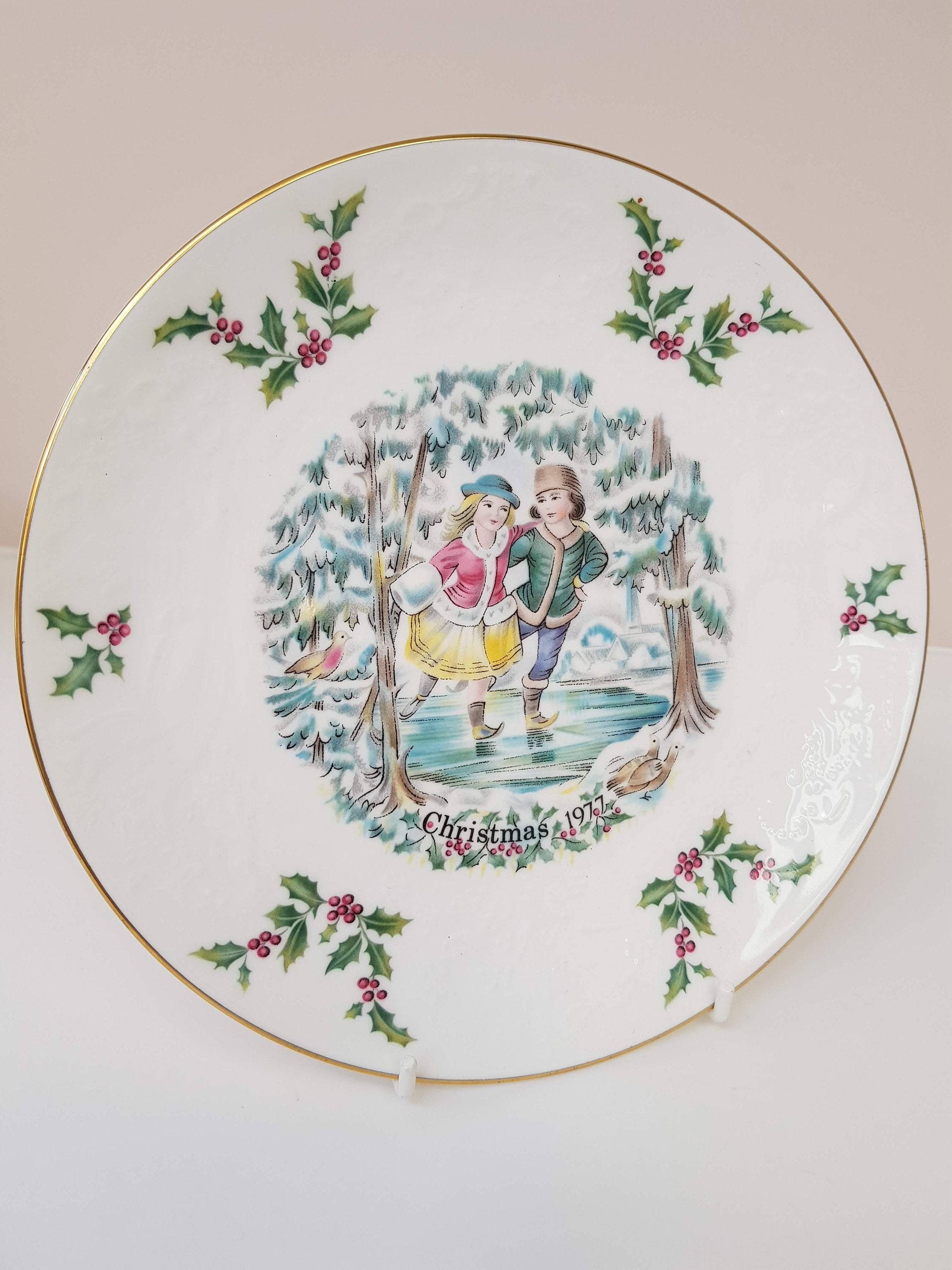 1977 Royal Doulton Christmas Plate, Christmas Carols Plate, Children ...