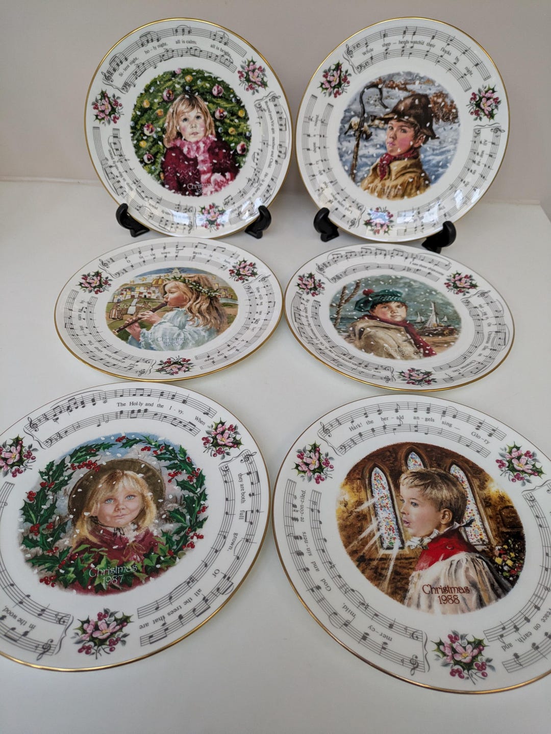 Christmas Carol Plate, Christmas Carols Collection, 1980s Series of 6 ...
