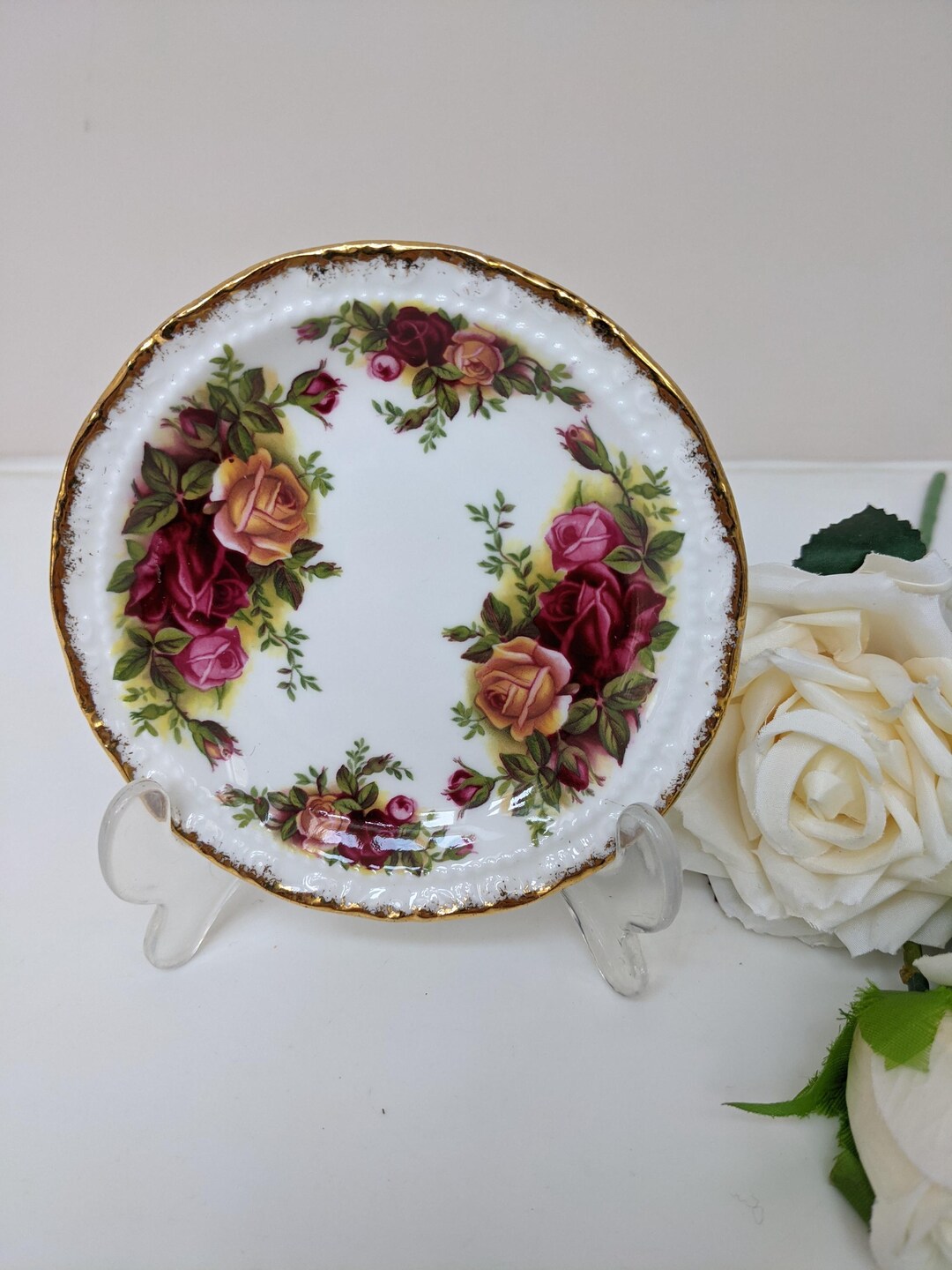 Old Country Roses, Trinket Dish, Royal Albert, Coaster, Little Round ...