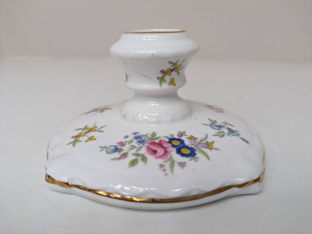 Royal Albert, Floral Candlestick, Flower Bouquet, Vintage Candle Holder ...