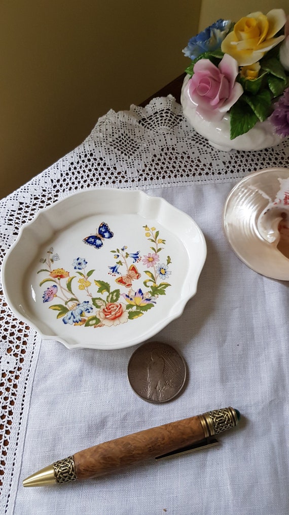 Aynsley Pin Dish, Cottage Garden Pattern, Flowers and… - Gem