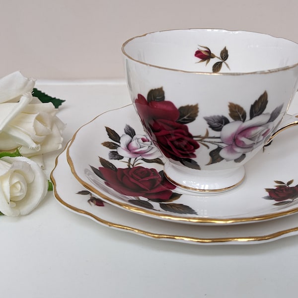 Red Rose Tea Cup - Etsy