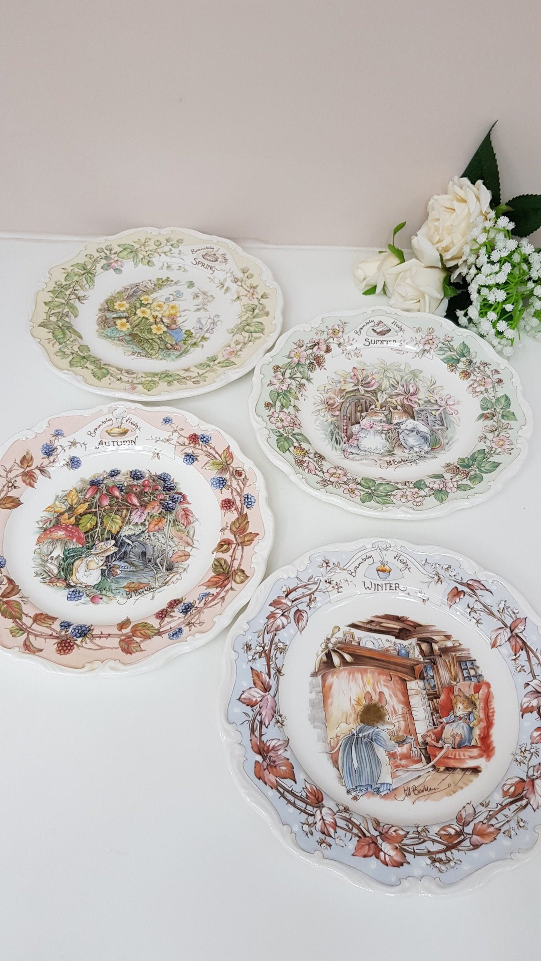 Brambly Hedge, Four Seasons Plates, Set of 4 Plates, Royal Doulton ...