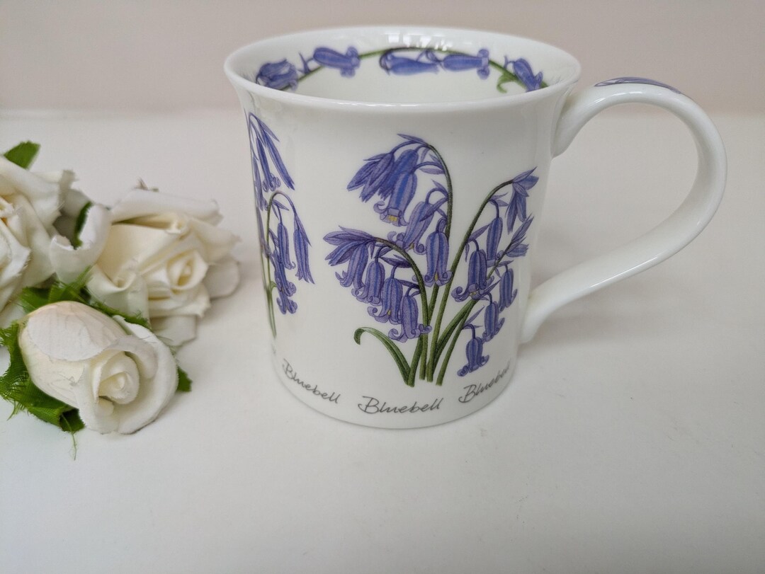 Dunoon, Bluebell Mug, Designed by Kathy Pickles, Flower Mug, Fine Bone ...