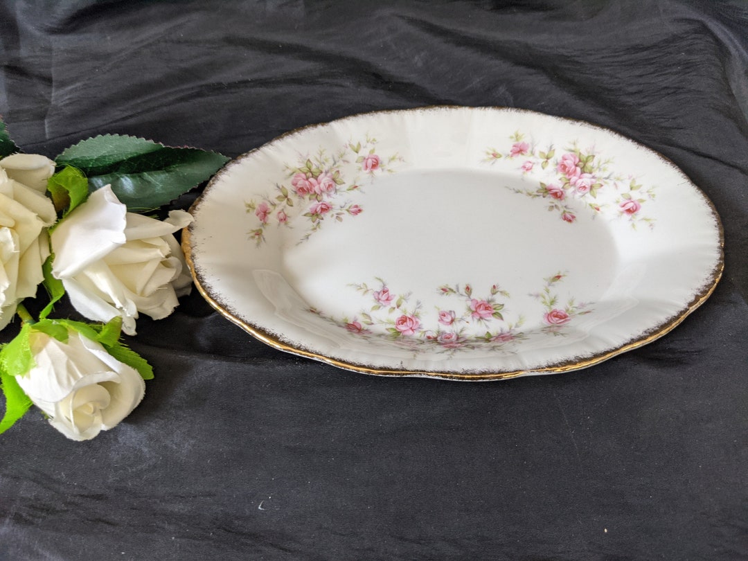Paragon Oval Dish, Victoriana Rose, Pink Roses, Serving Plate, Shallow ...