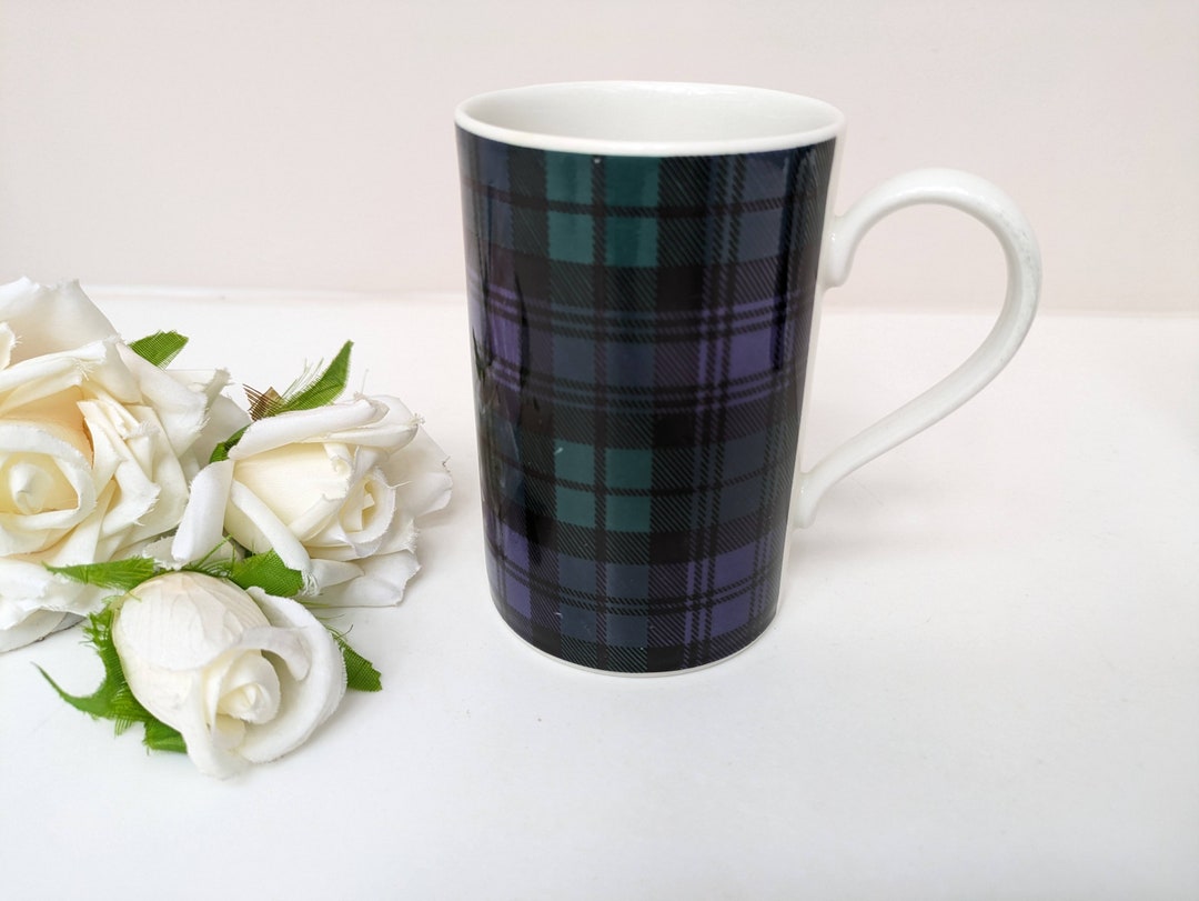 Dunoon Tartan Mug, Black Watch, Dunoon Stoneware, Scottish Gift, Made ...