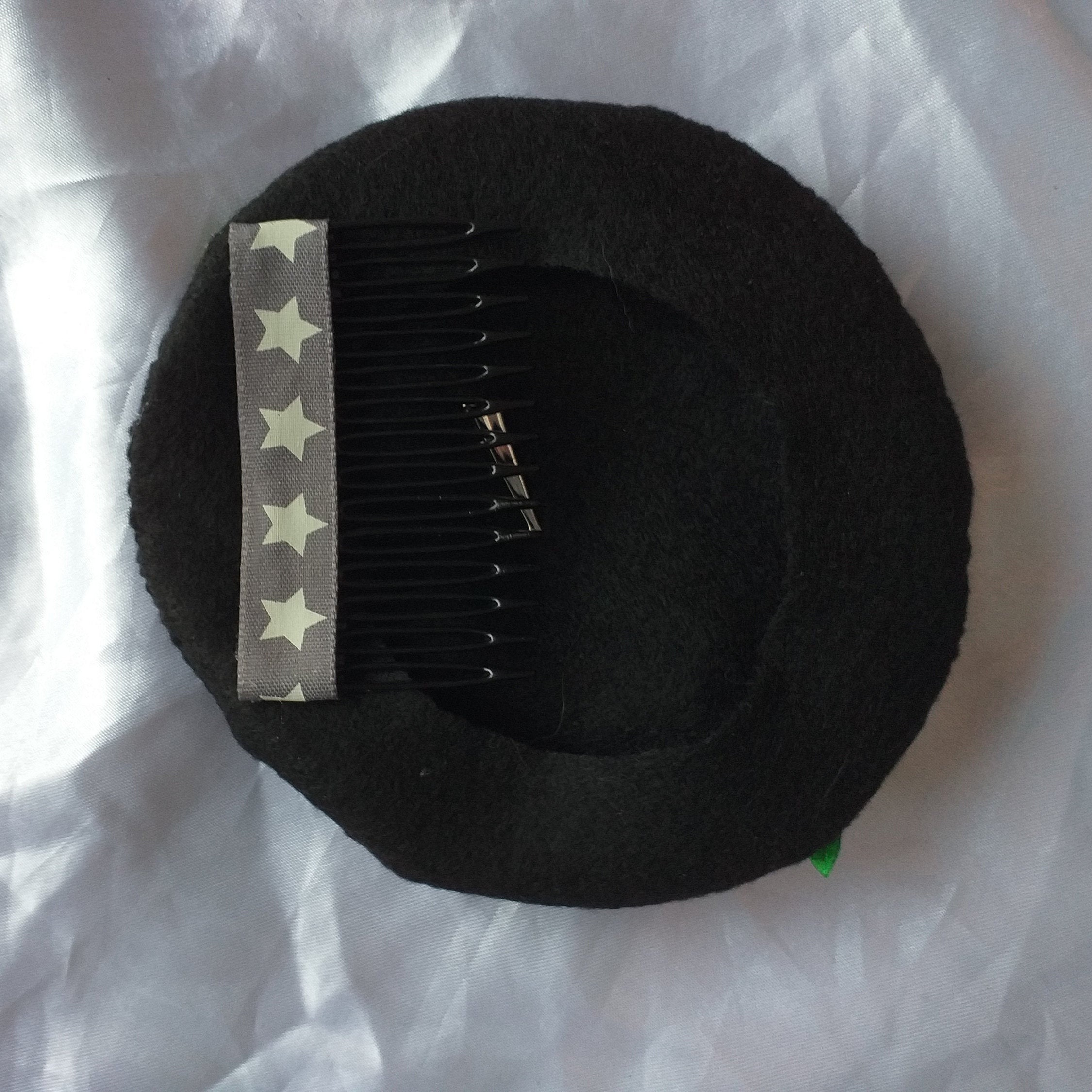 Black Mini Beret Fascinator With Skeleton Hand - Etsy