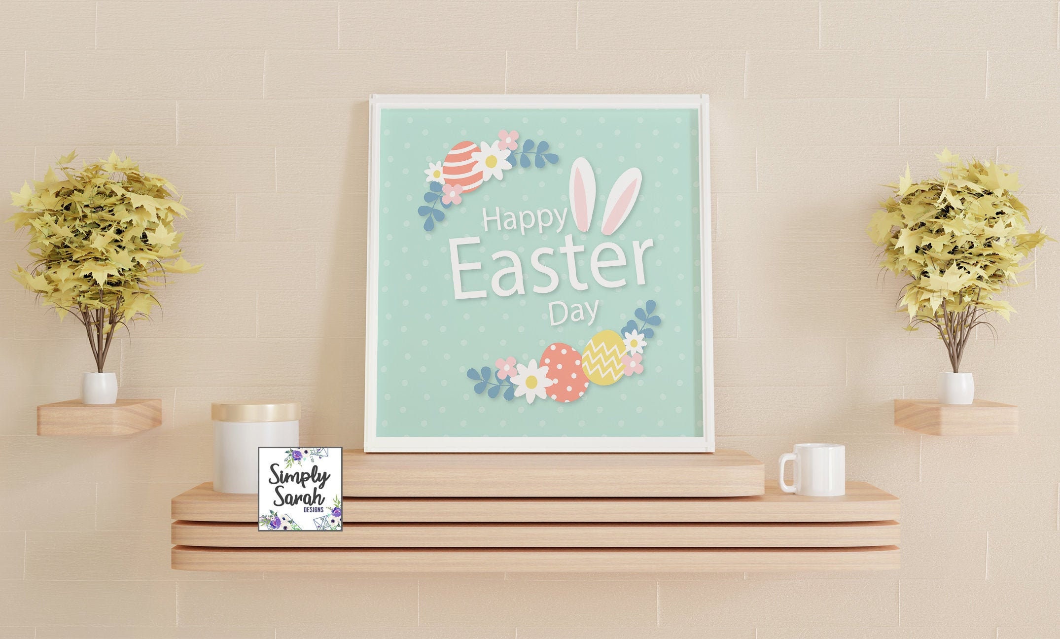 Digital Printable Easter Spring Wall Art Print 20x20 12x12 - Etsy