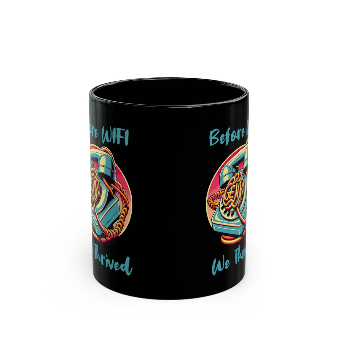Gen-x Before WIFI We Thrived Mug, Retro Cool, Rubik's Cube Mug, Gen-x ...